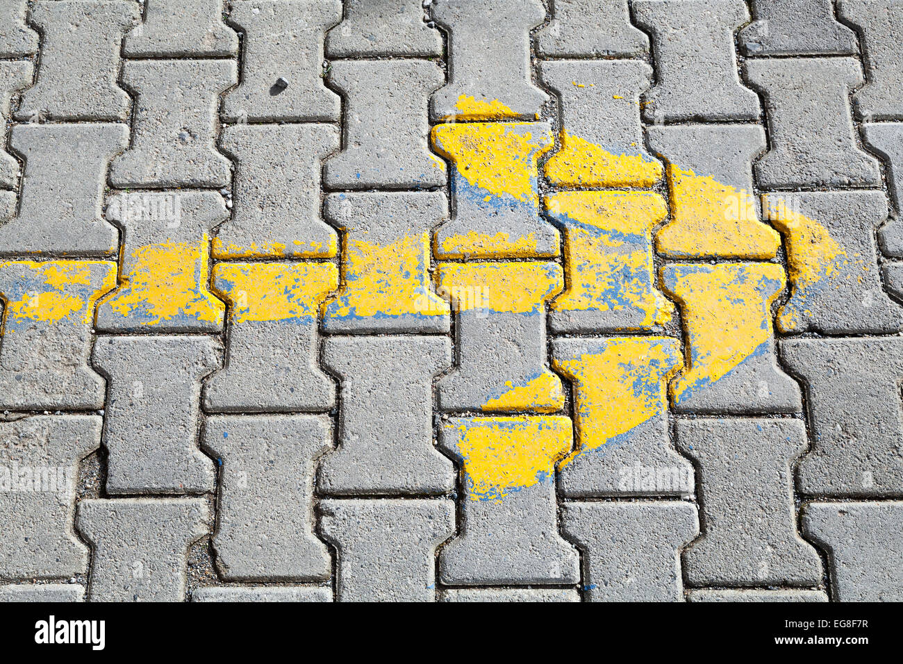 Pavement marking arrow hi-res stock photography and images - Alamy