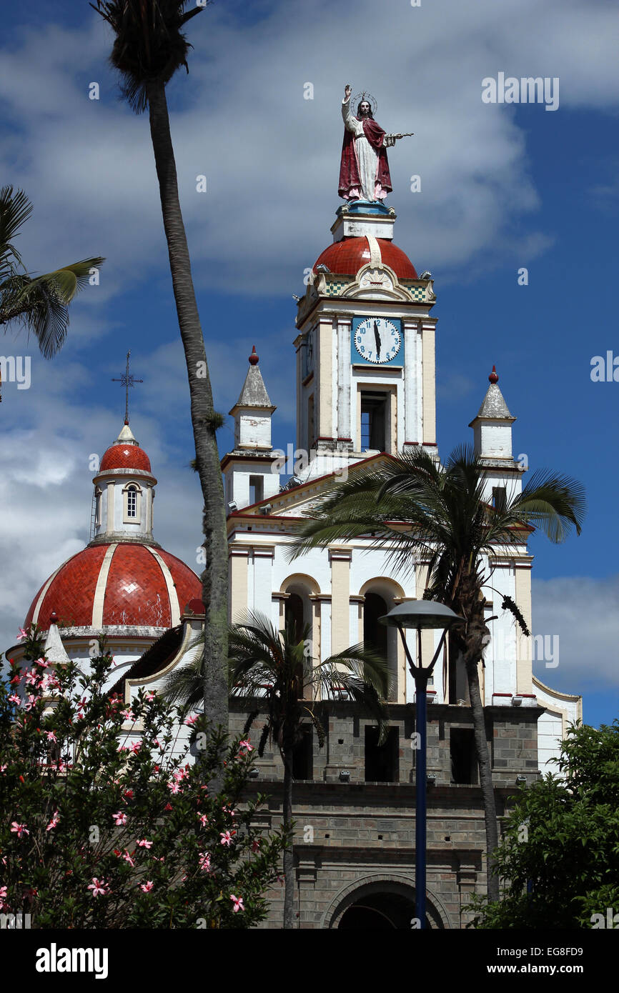 A Catholic Cathedral in a park in Cotacachi, Ecuador Stock Photo - Alamy