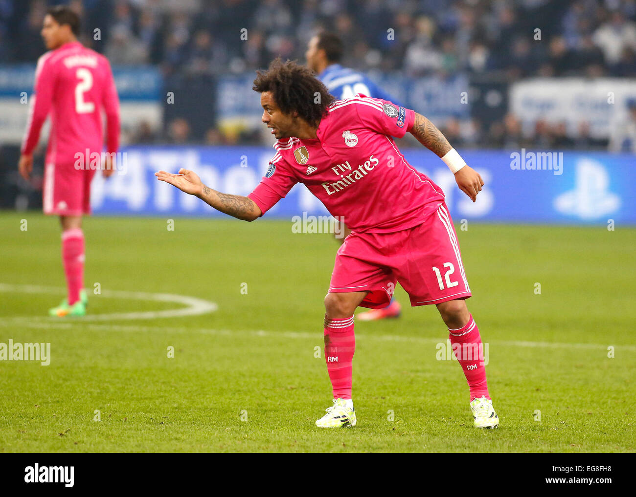 Marcelo (Real Madrid) gestures during the Champions League match ...
