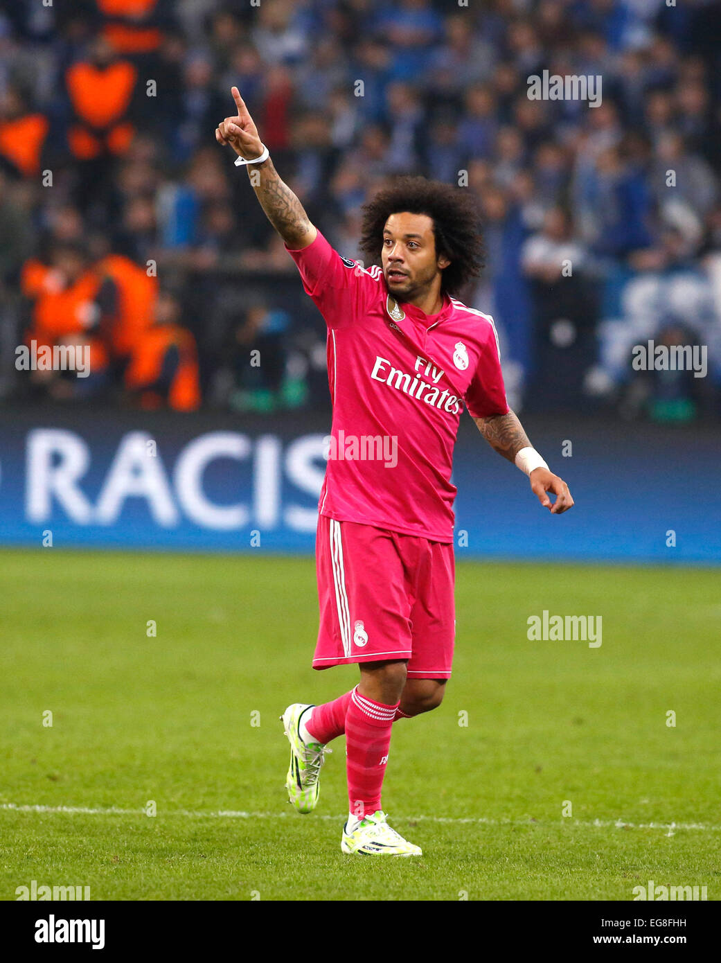Marcelo (Real Madrid) gestures during the Champions League match ...