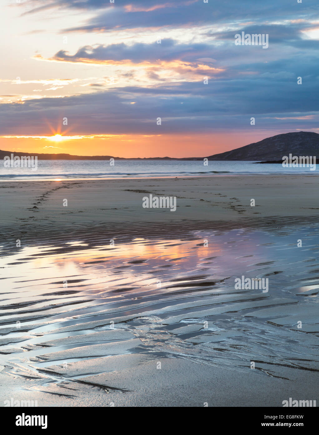 View on Horgabost beach on the Isle of Harris, Outer Hebrides, Scotland ...