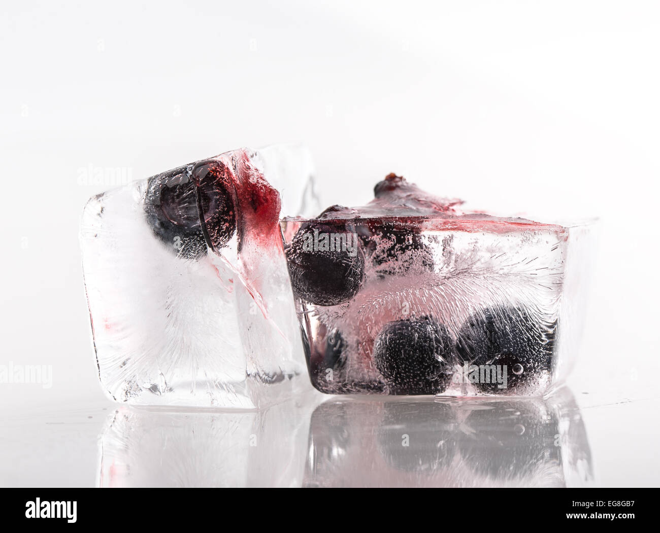 blueberry berry ice solated on white background Stock Photo - Alamy