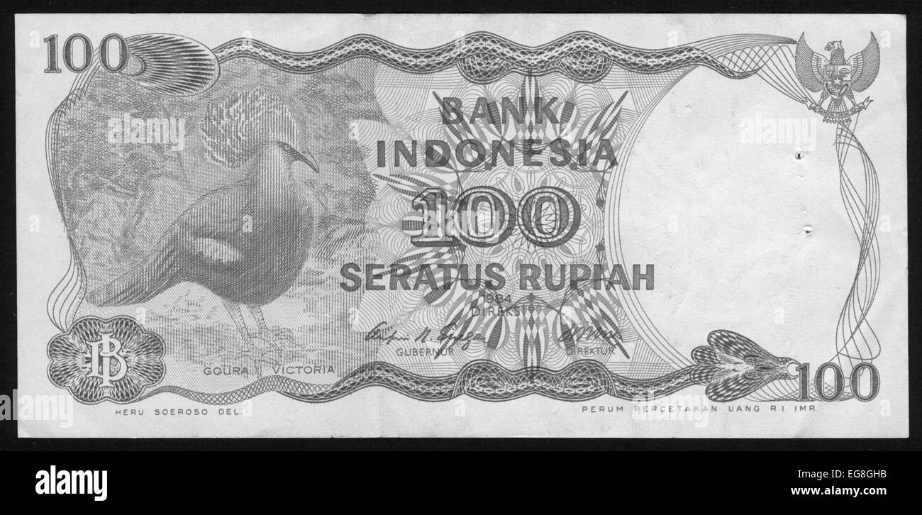 100 rupiah banknote Black and White Stock Photos & Images - Alamy