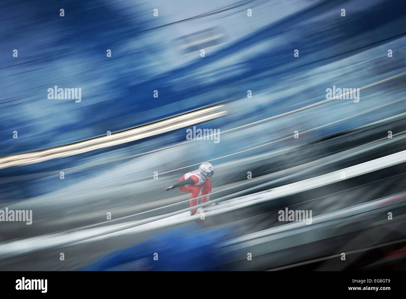 Falun, Sweden. 19th Feb, 2015. Anders Fannemel of Norway running down ...