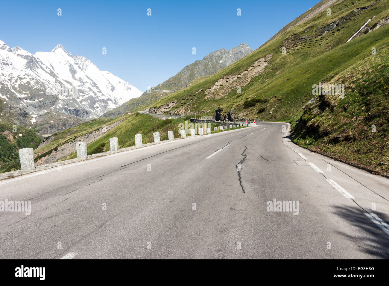 Mountain pass of the Grossglockner High Alpine Road in Austria Stock ...