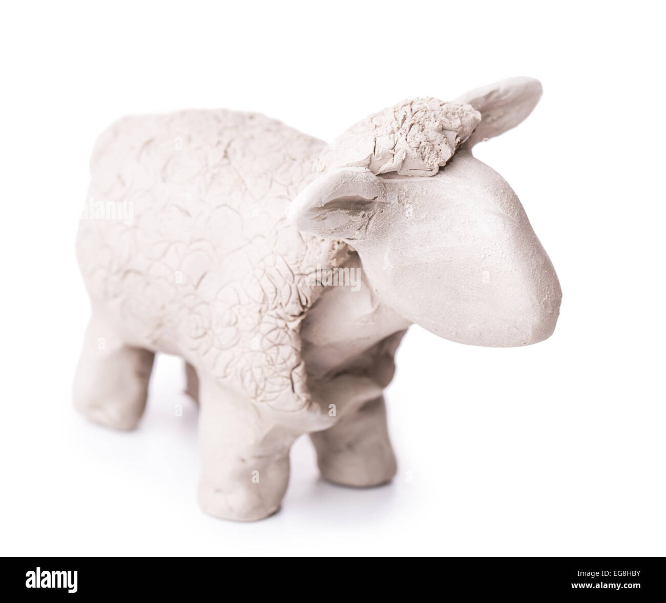 sheep toy clay Isolated on white background Stock Photo - Alamy
