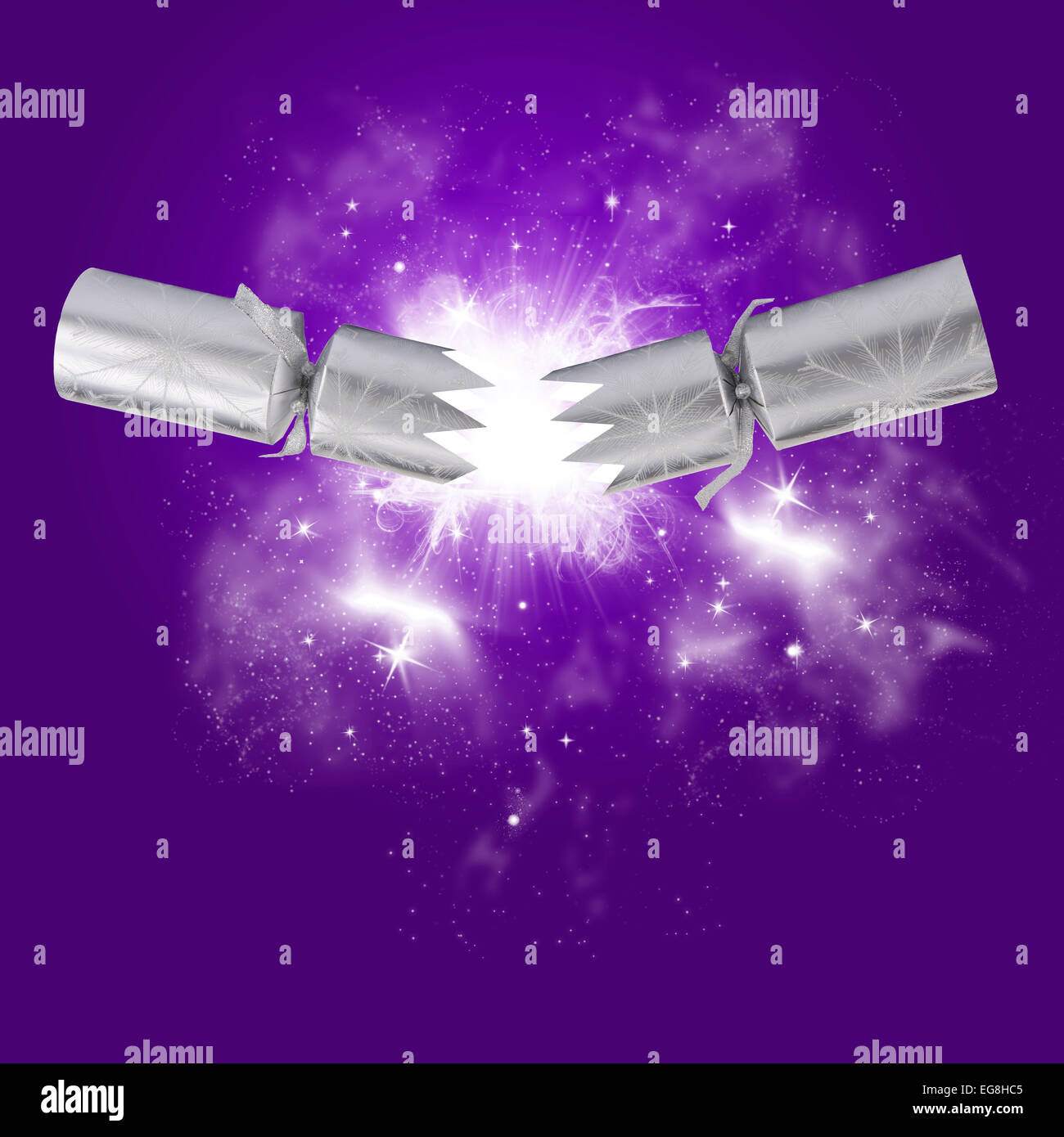 Concept of exploding Christmas cracker can be supplied with any ...