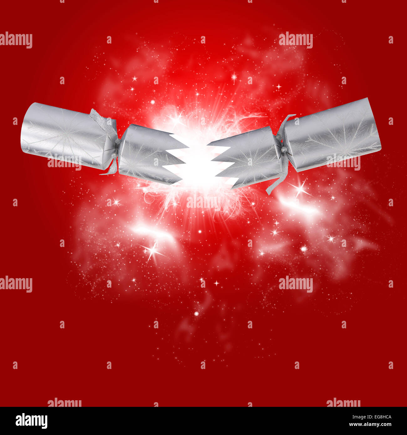 Concept of exploding Christmas cracker can be supplied with any ...