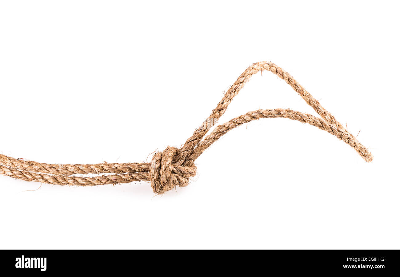 rope knot loop isolated on white background Stock Photo - Alamy