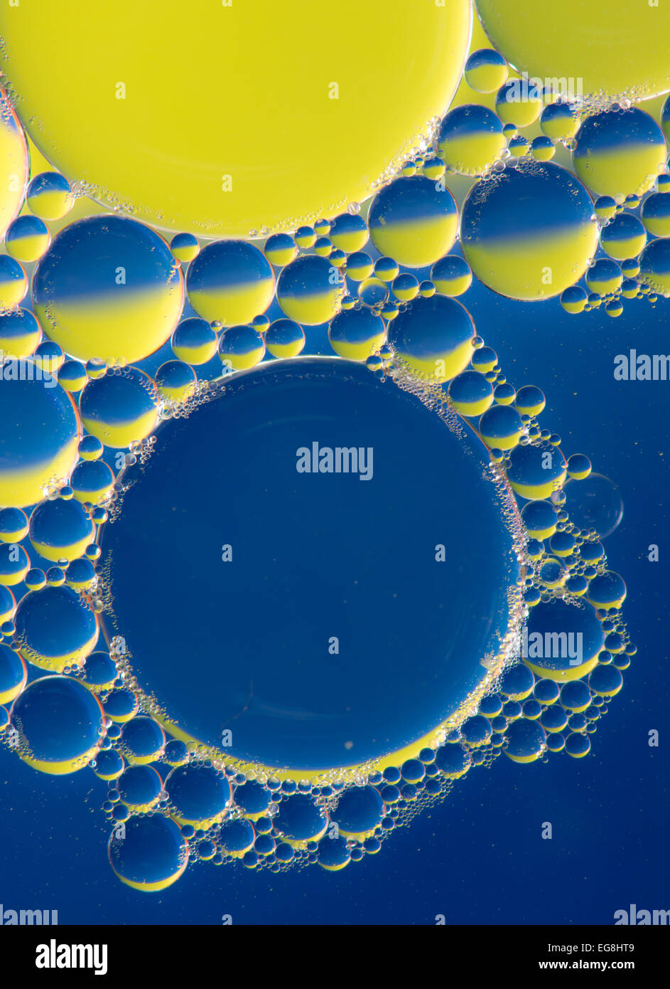 Colorful abstract macro background with oil drops in water Stock Photo ...