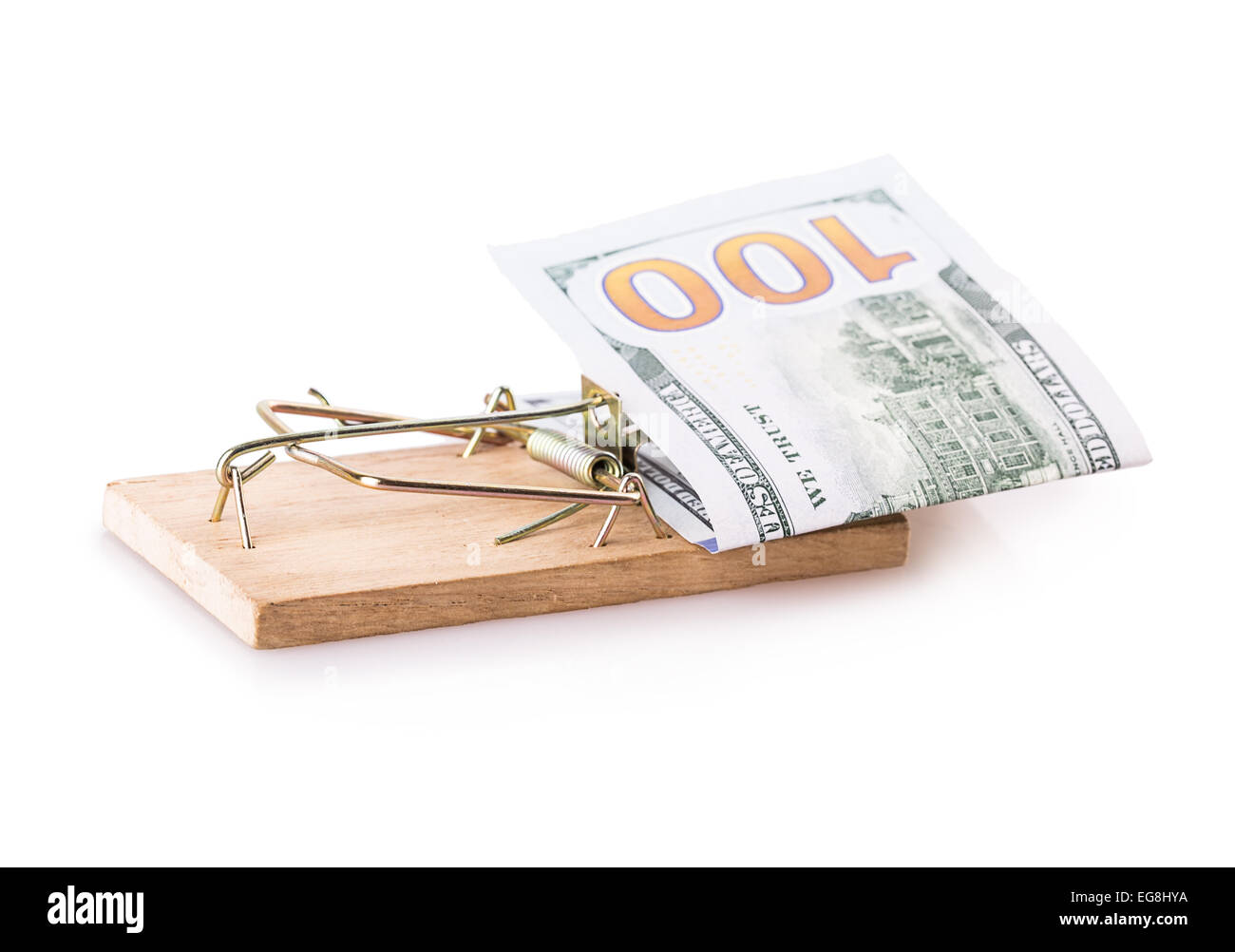 dollar trap Isolated on white background Stock Photo - Alamy