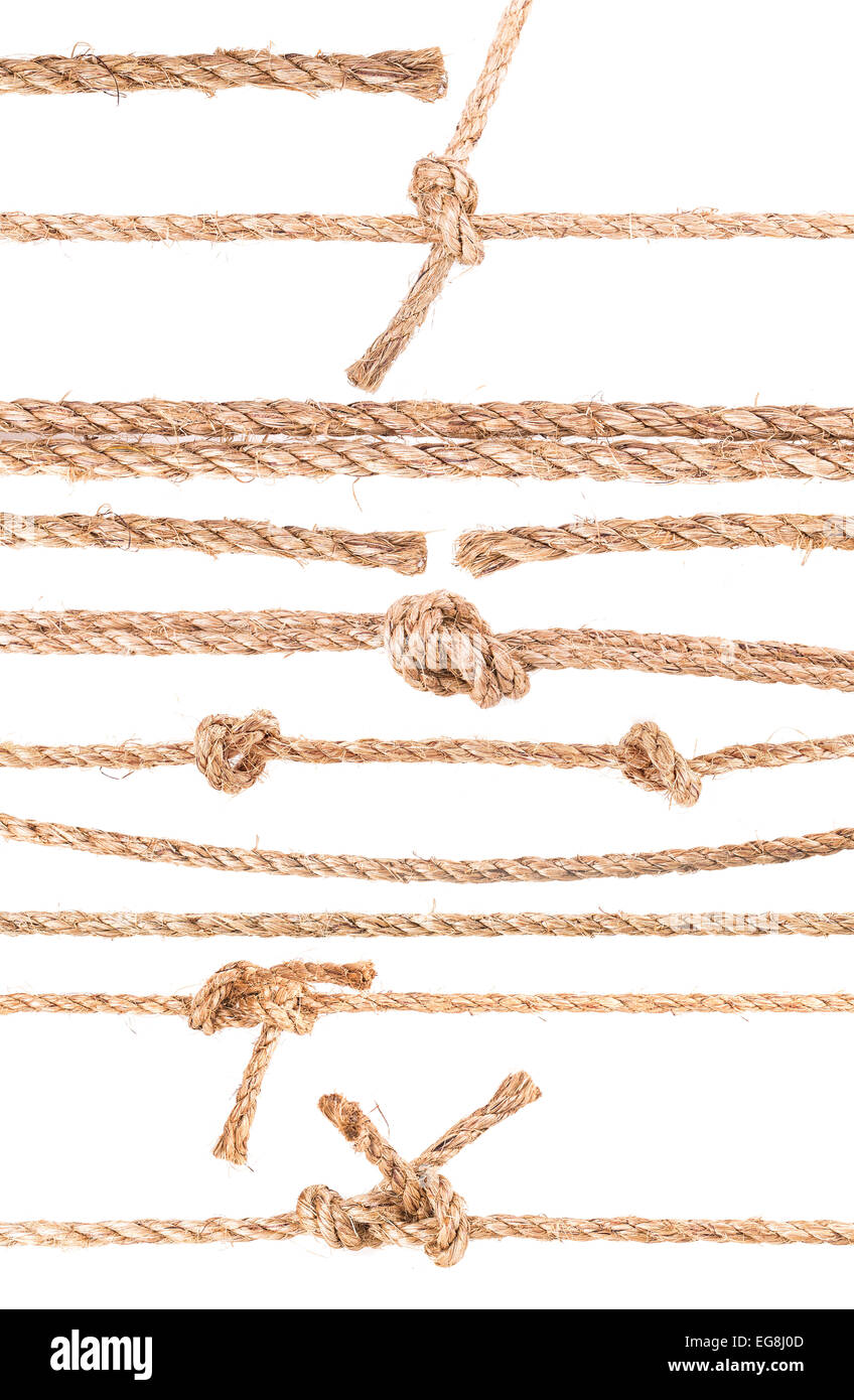 rope knot isolated on white background Stock Photo - Alamy
