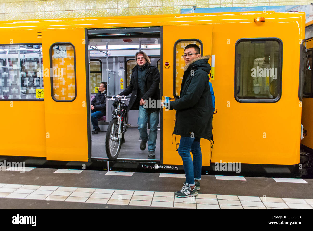 Berlin, Germany, views of Metro, Subway, Underground, Chinese Tourist ...