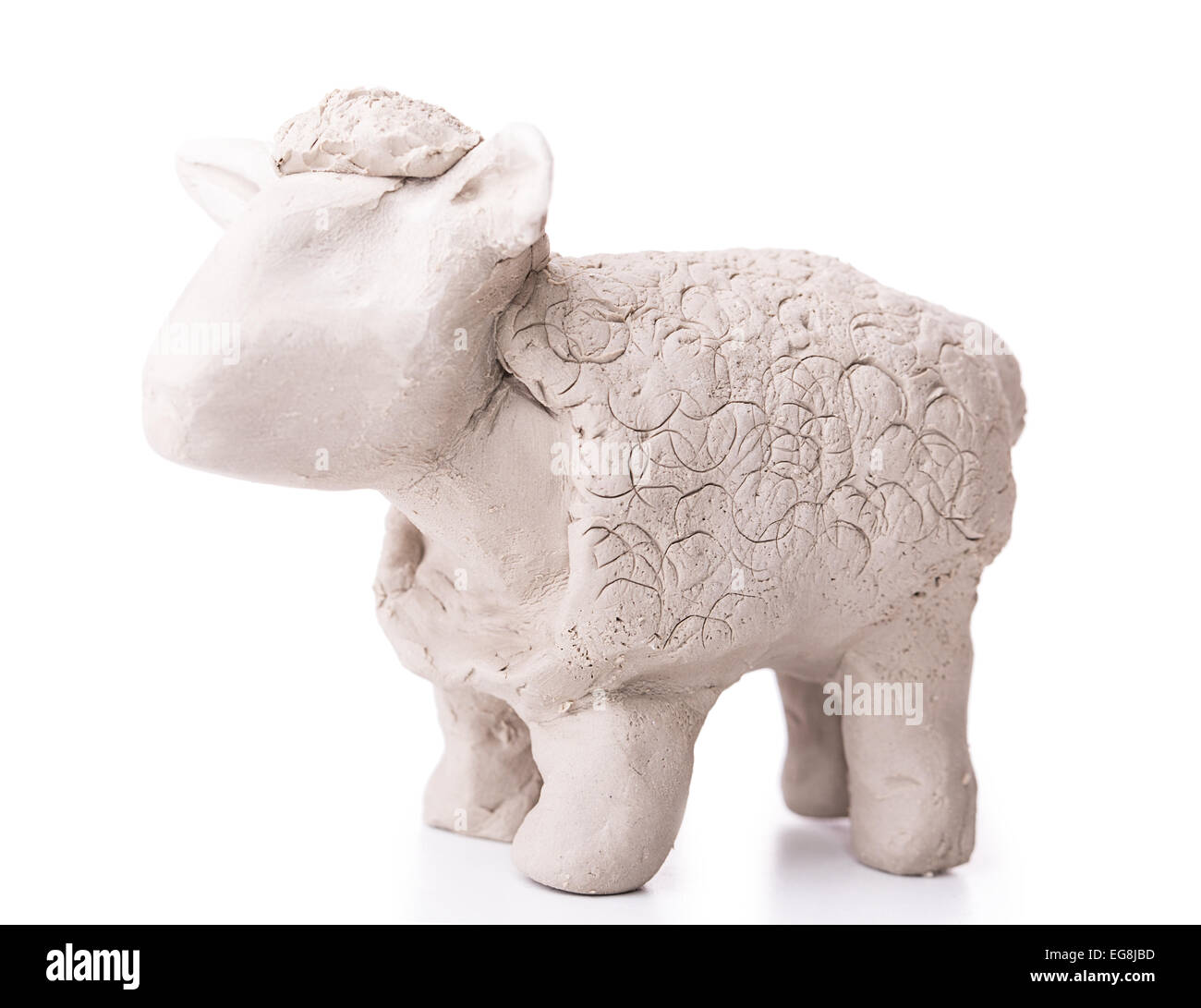 sheep toy clay Isolated on white background Stock Photo - Alamy