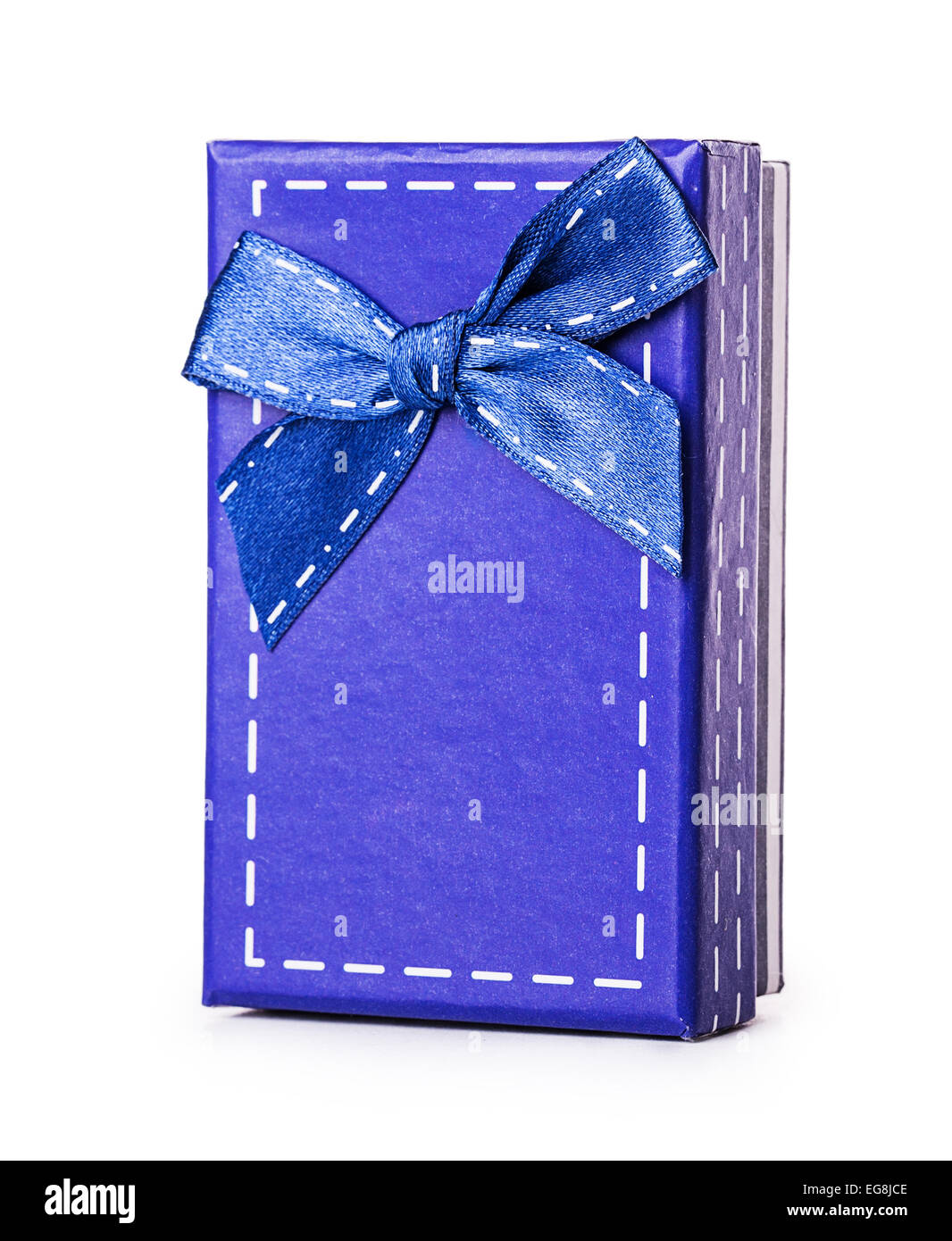 blue gift box Isolated on white background Stock Photo - Alamy