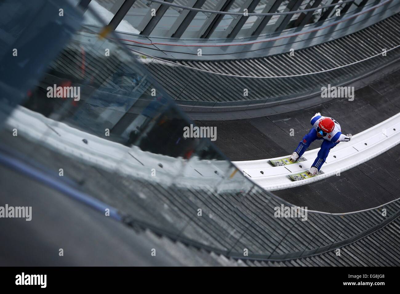 Falun, Sweden. 19th Feb, 2015. Bjoern Kircheisen of Germany running ...