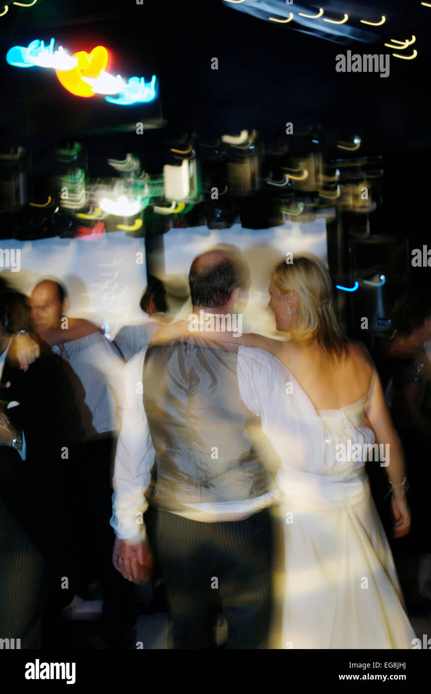 just married couple embrace after first dance Stock Photo - Alamy