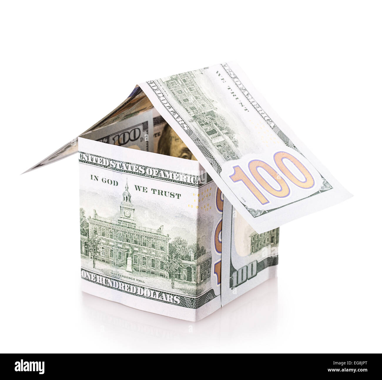 dollars house Isolated on white background Stock Photo - Alamy