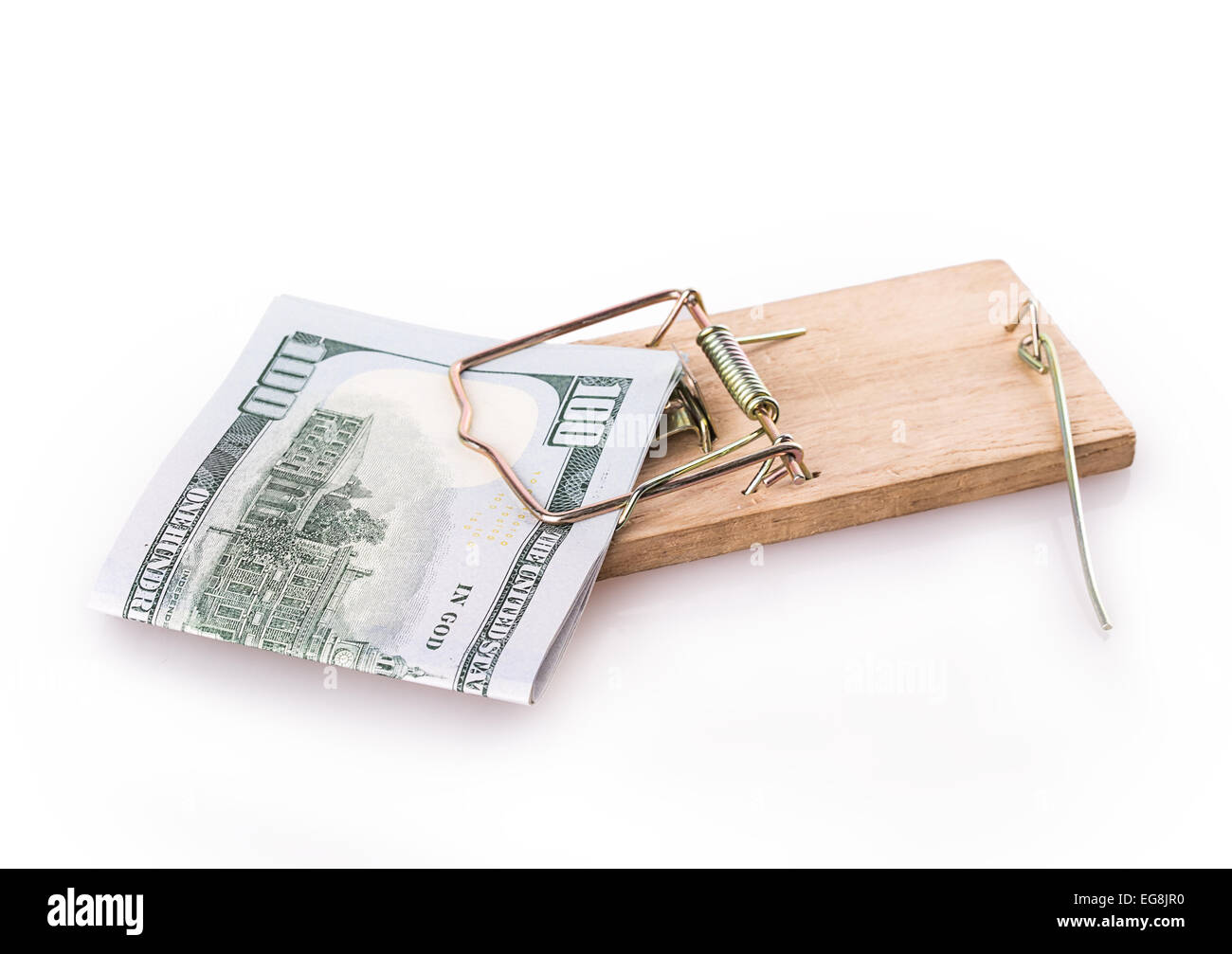 dollar trap Isolated on white background Stock Photo - Alamy