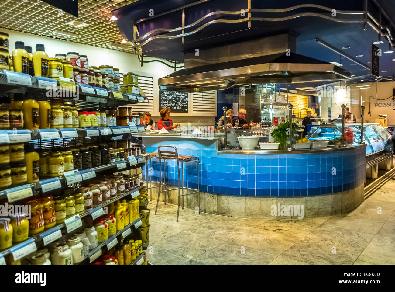 Berlin, Germany, Shopping Fish Store inside Galeries Lafayette ...