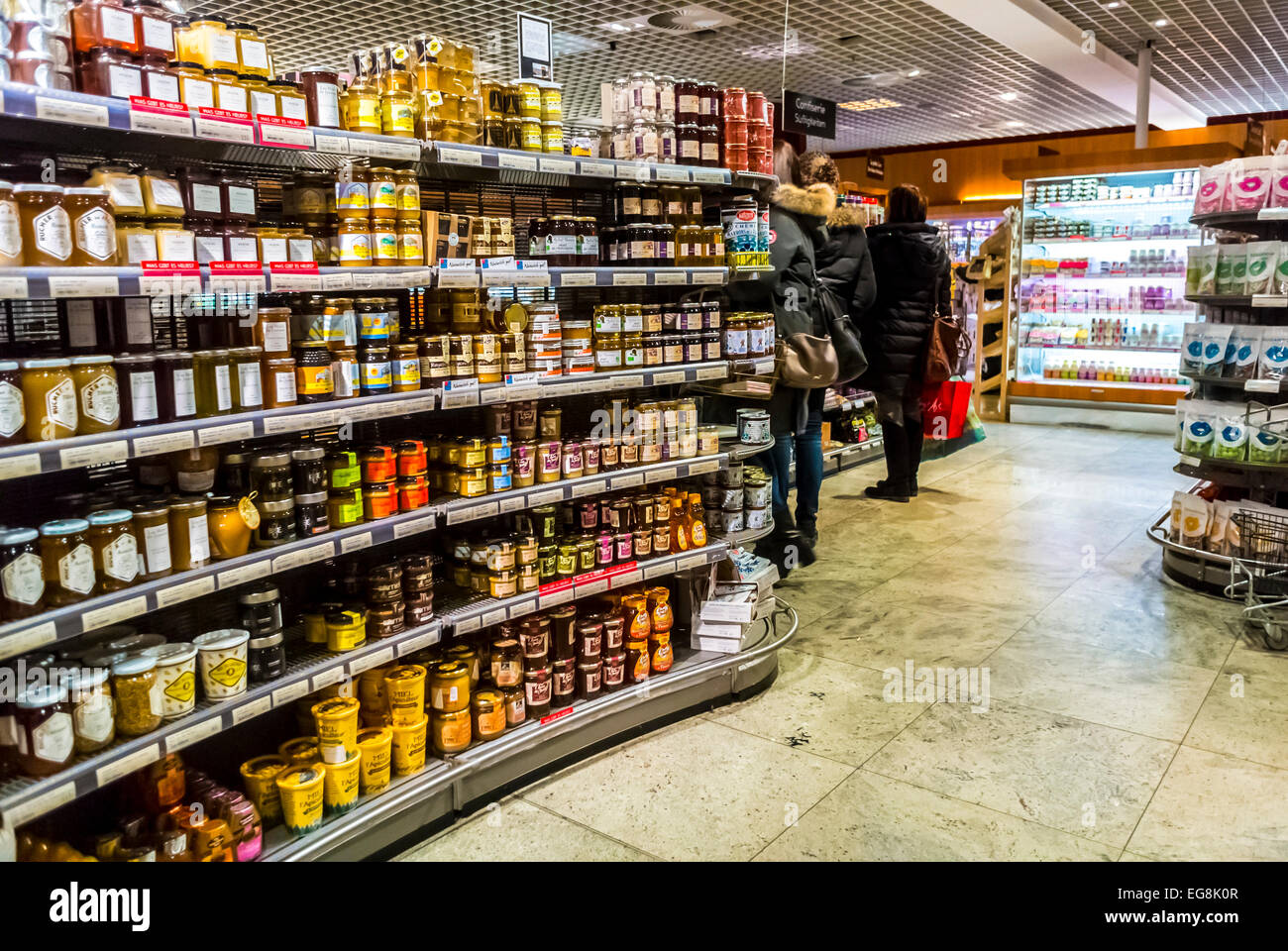 Berlin, Germany, Aisles inside Galeries Lafayette Department Store ...