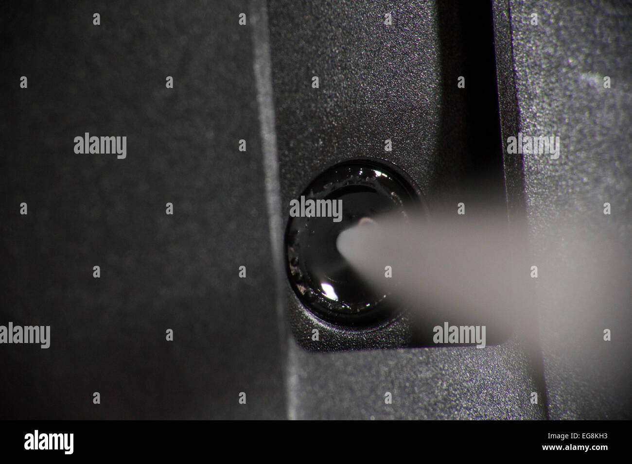 Aerosol Gas being ejected from a canister. macro Stock Photo - Alamy