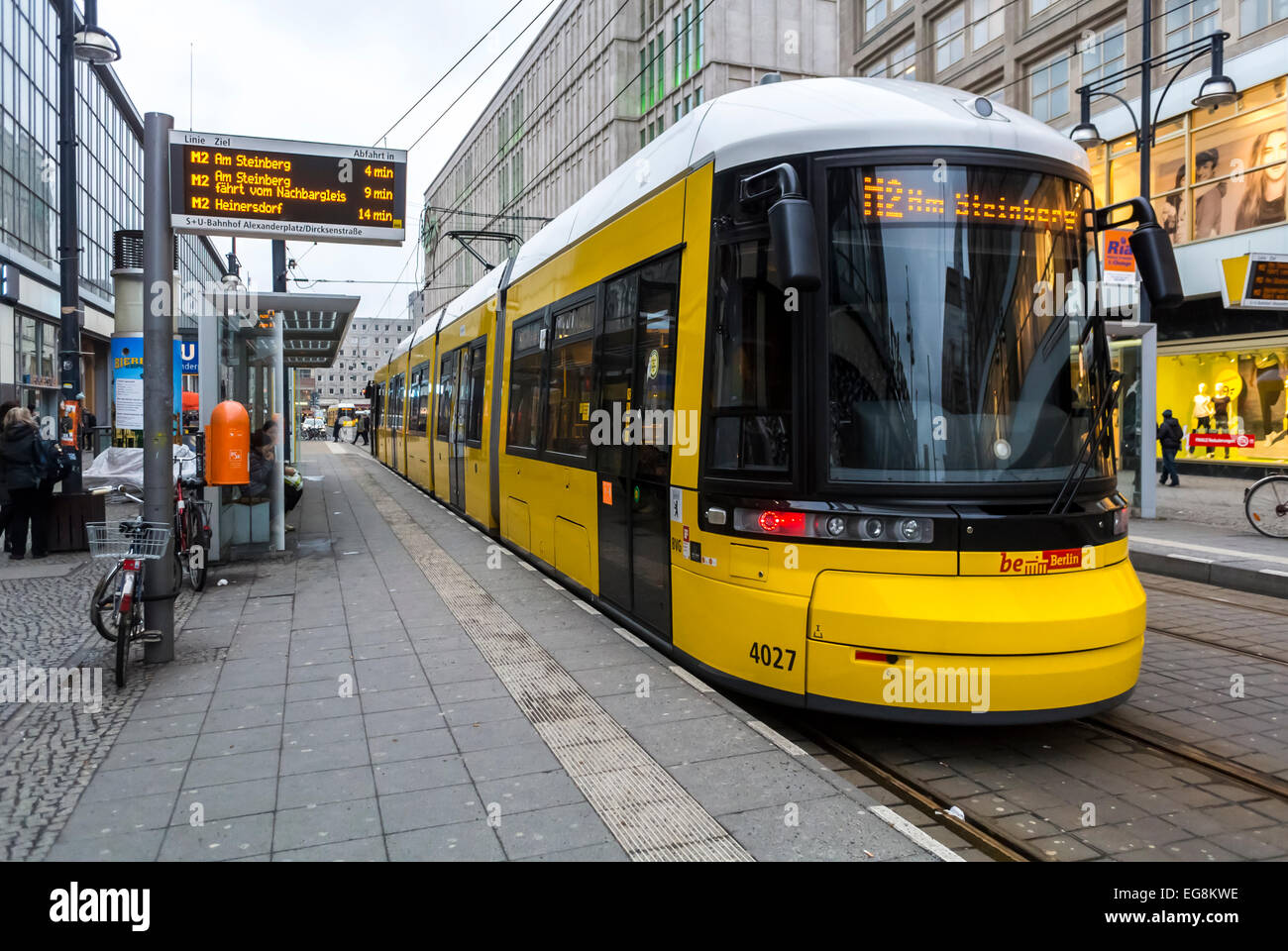 Berlin, Germany, views Tramway, Tram Train on Street Stock Photo - Alamy