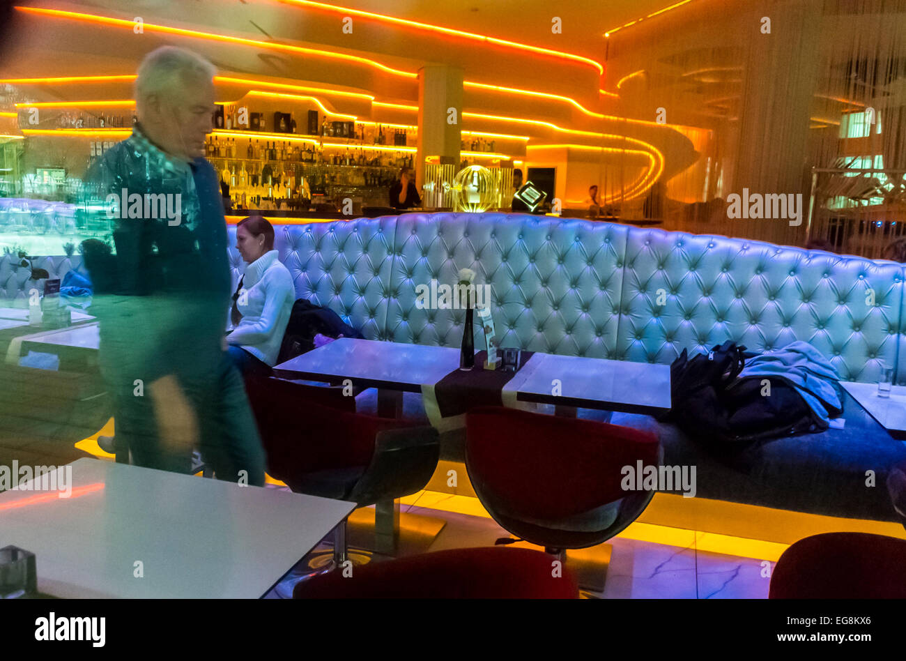 Berlin, Germany, Interior Modern Bar Nightclub, "Mio", Mitte District ...