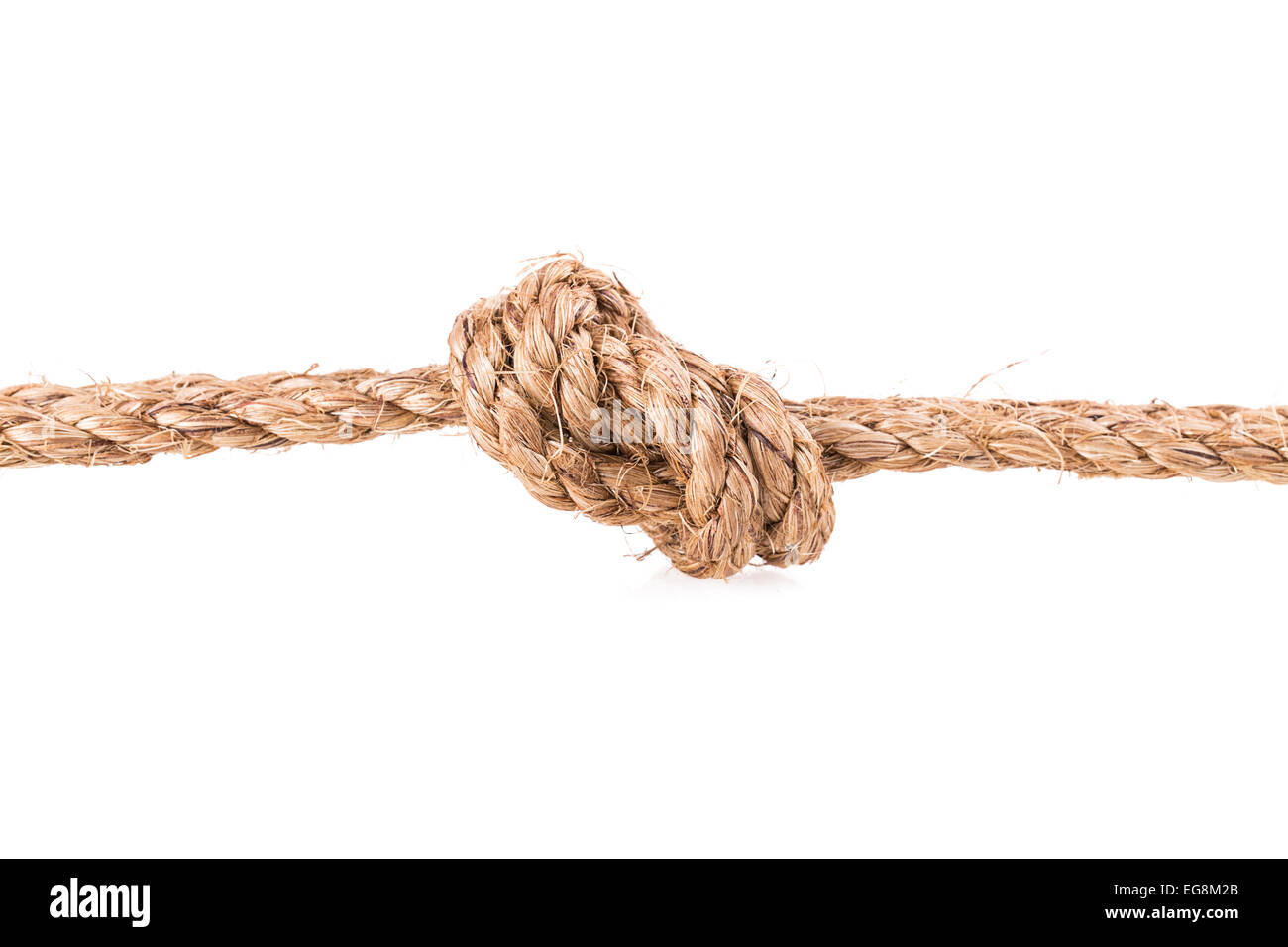 rope knot isolated white background cable Stock Photo - Alamy