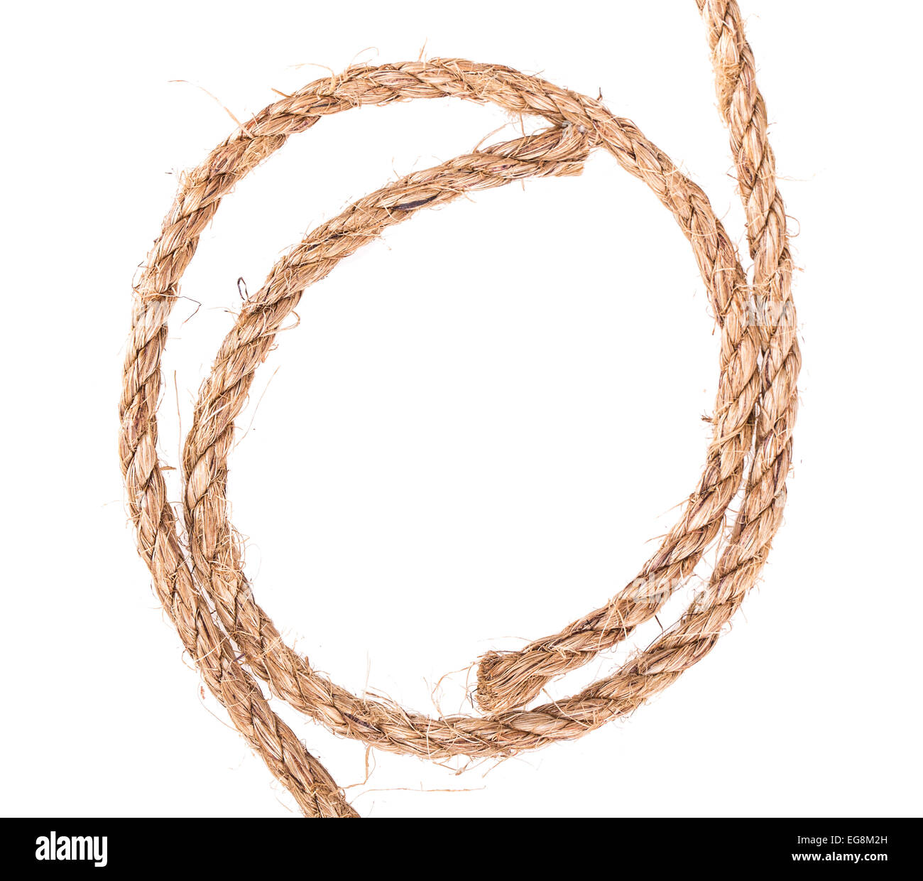 rope isolated white background tool Stock Photo - Alamy
