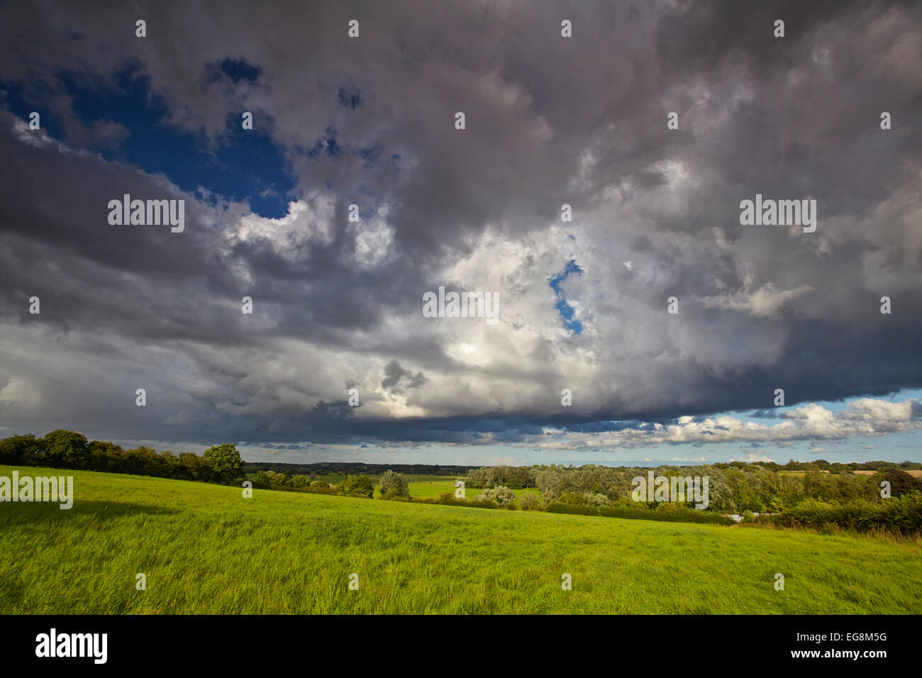 Cumulus storm clouds over the Norfolk countryside Stock Photo - Alamy