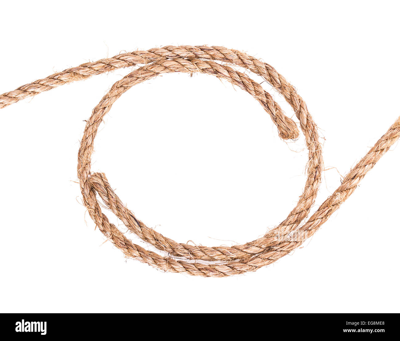 rope isolated white background tool Stock Photo - Alamy