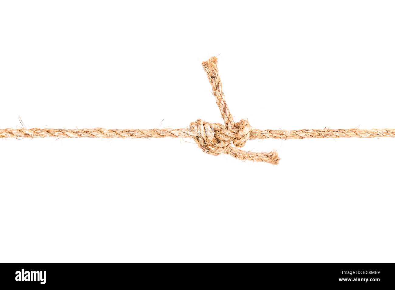 rope knot isolated white background cable Stock Photo - Alamy