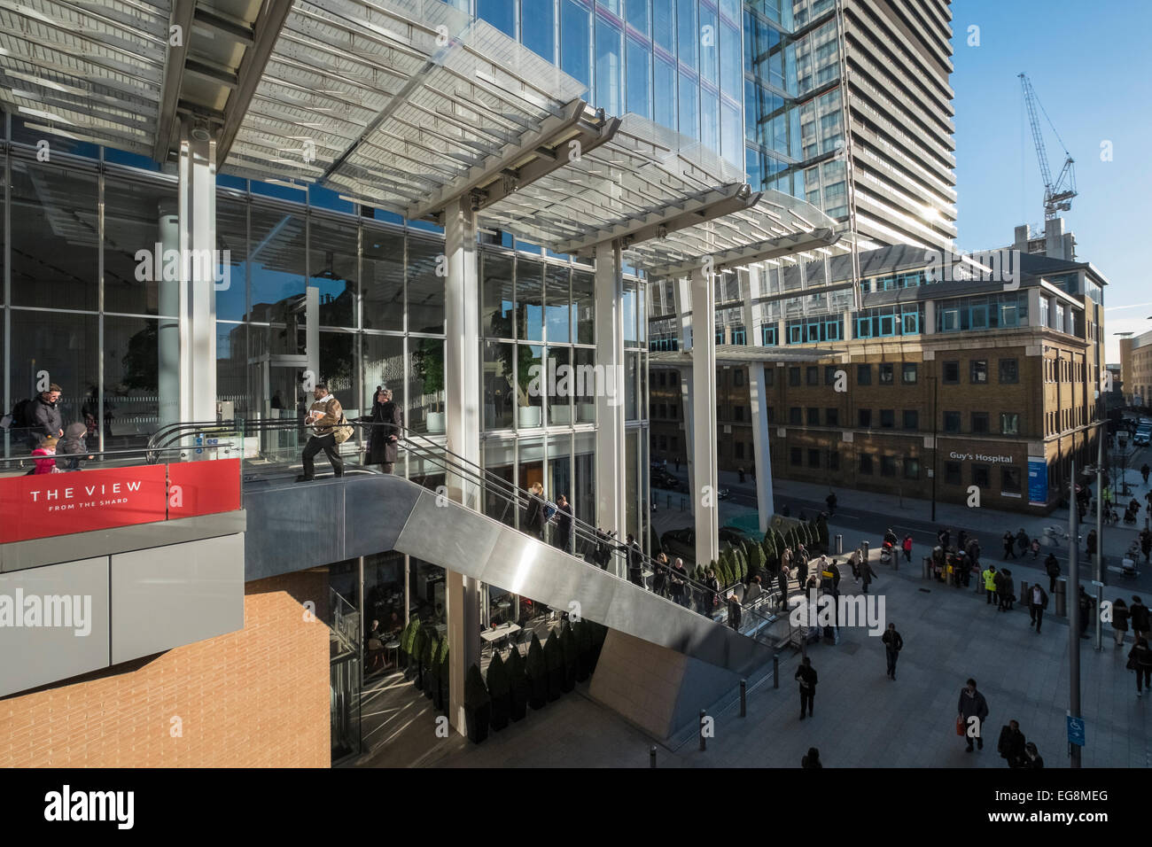 Escalators to The Shard and London Bridge train station, Southwark ...