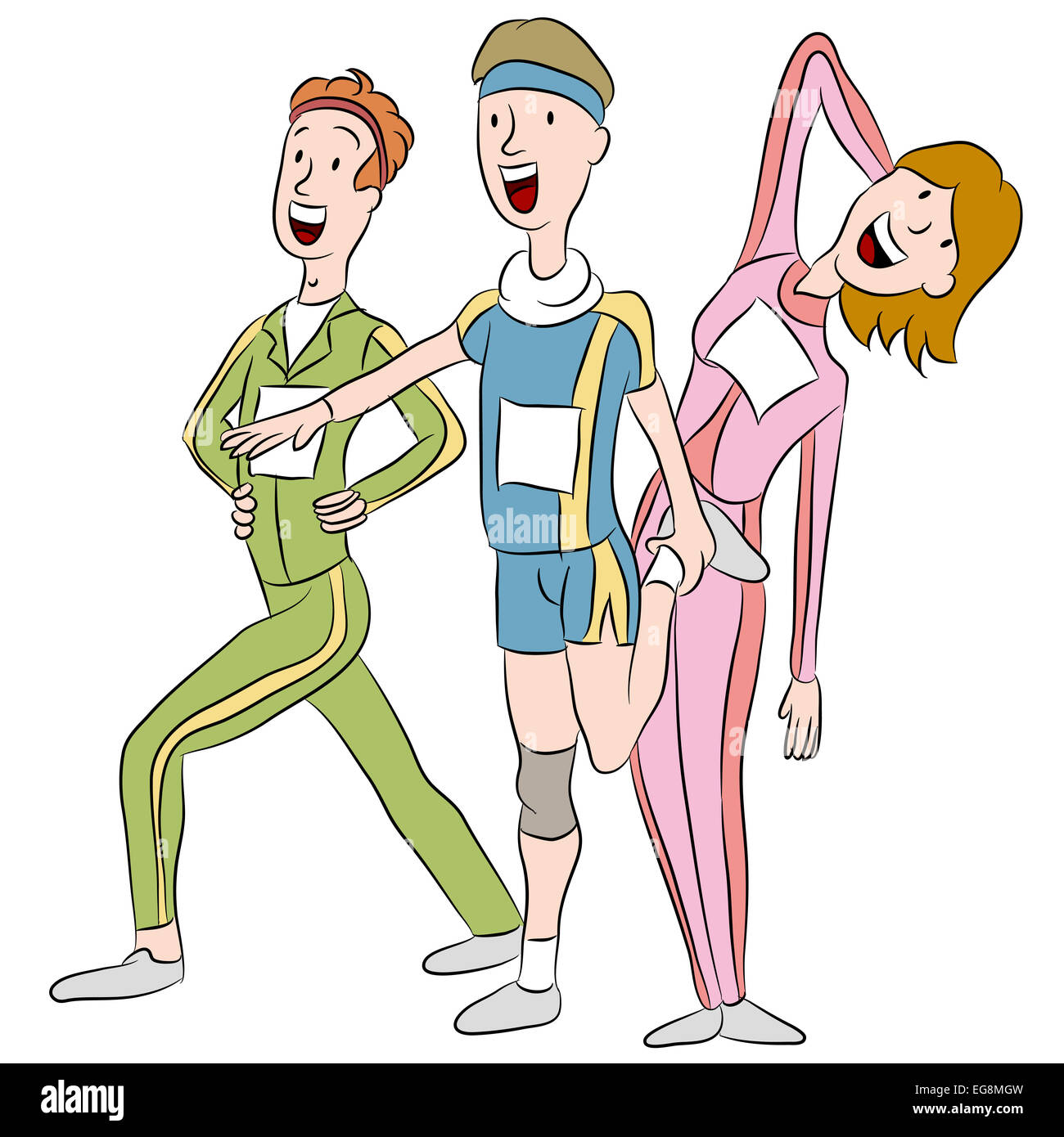 Cartoon Person Stretching