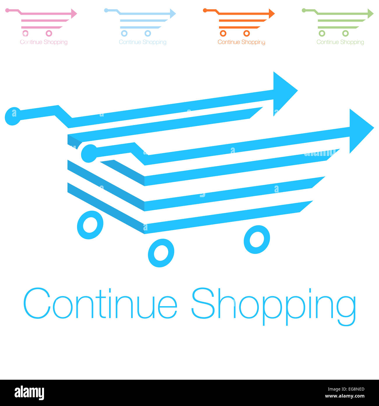 An image of a continue shopping icon Stock Photo - Alamy