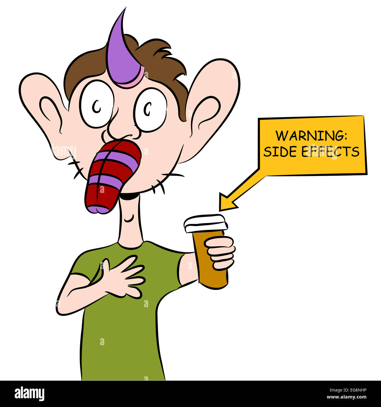 An image of a man having side effects from his medication Stock Photo ...