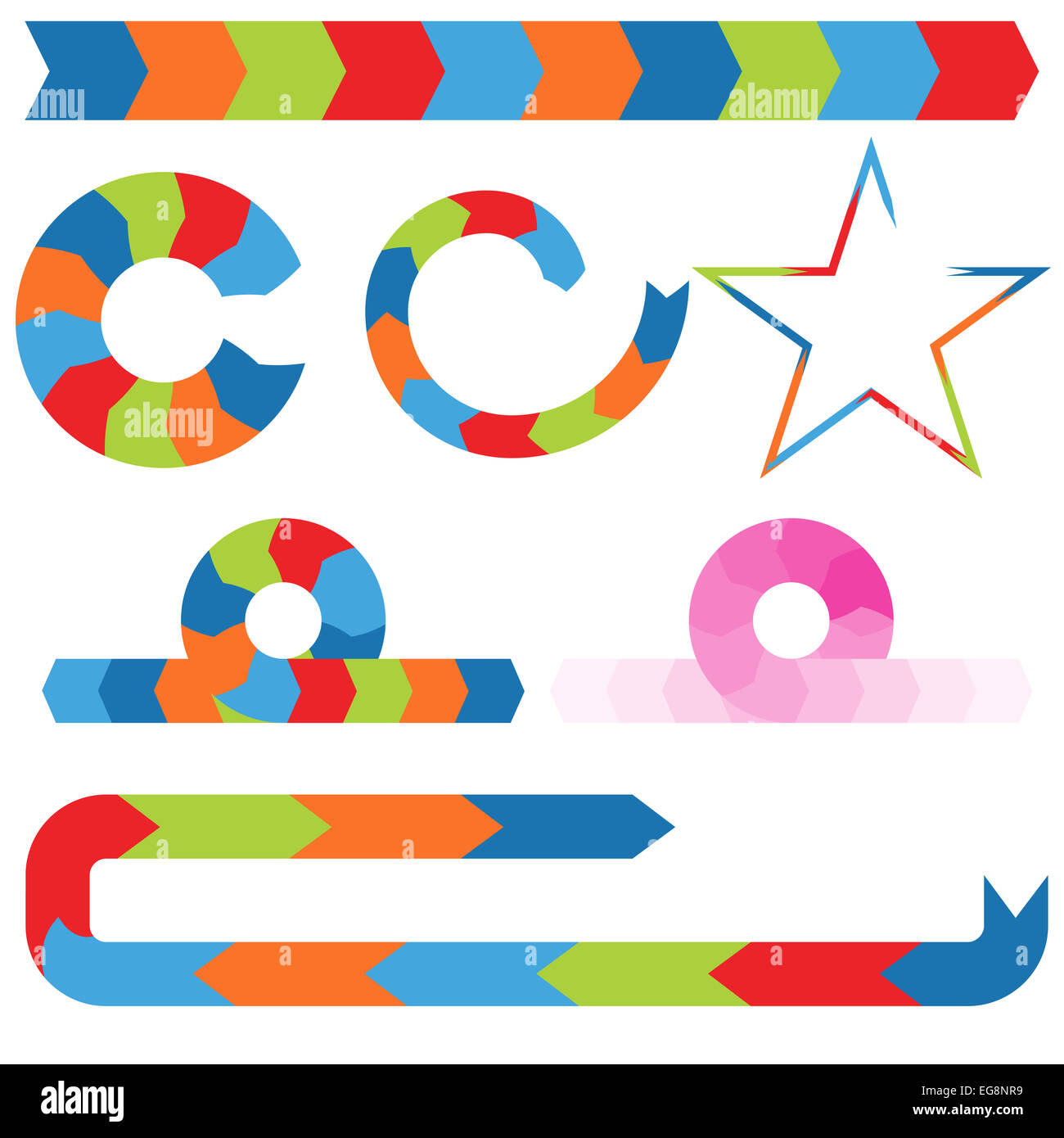 An image of a ten step arrow chart set Stock Photo - Alamy