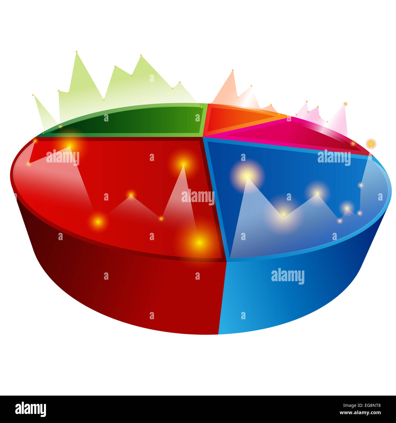 An image of a line graph pie chart Stock Photo - Alamy