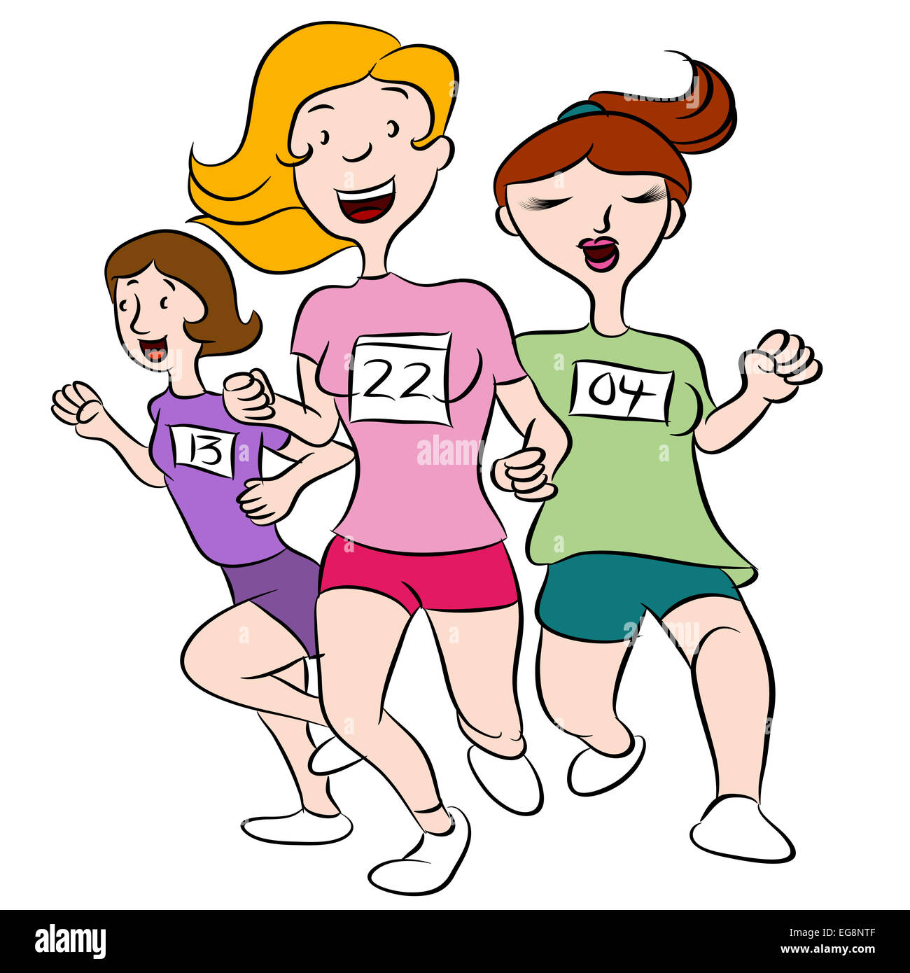 Running female jogging women Cut Out Stock Images & Pictures - Alamy