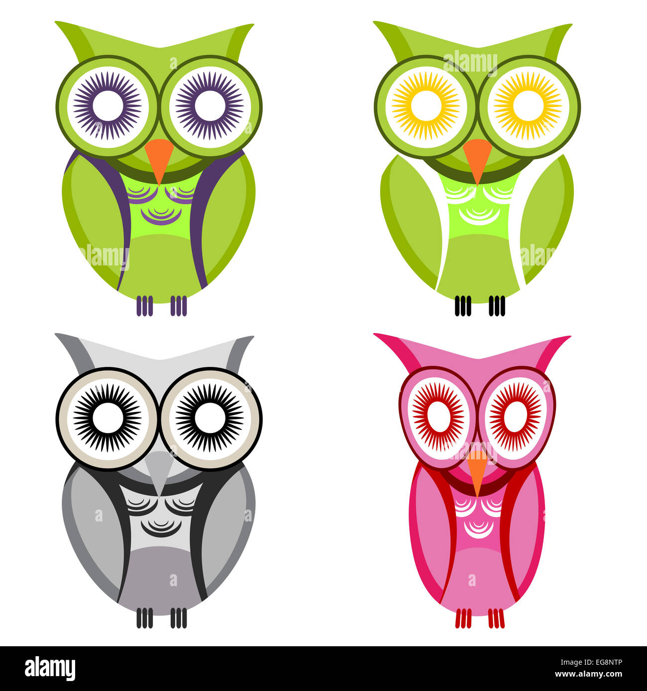 Cute Colorful Owl Clipart