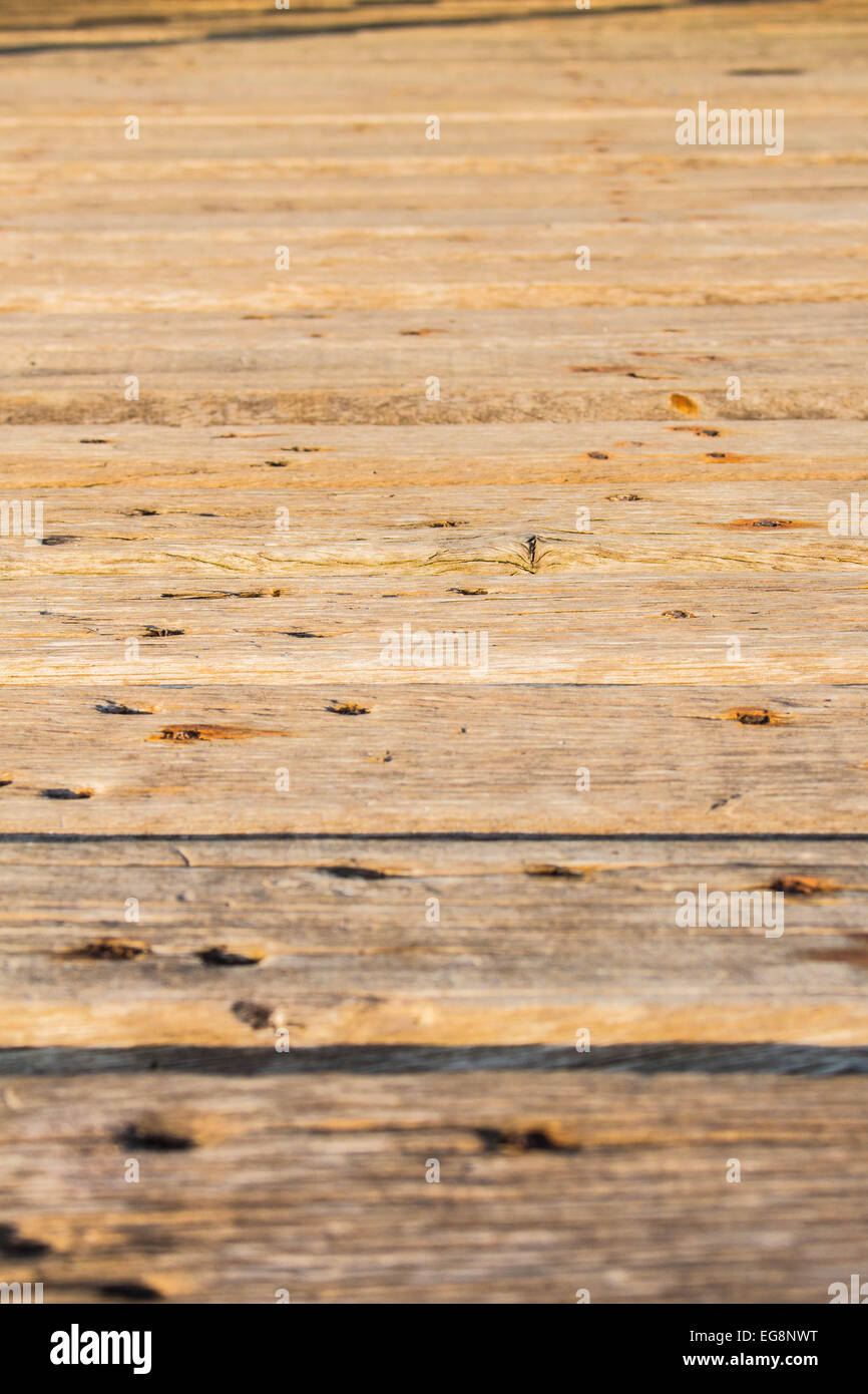 Surface of the wooden walkway Stock Photo - Alamy