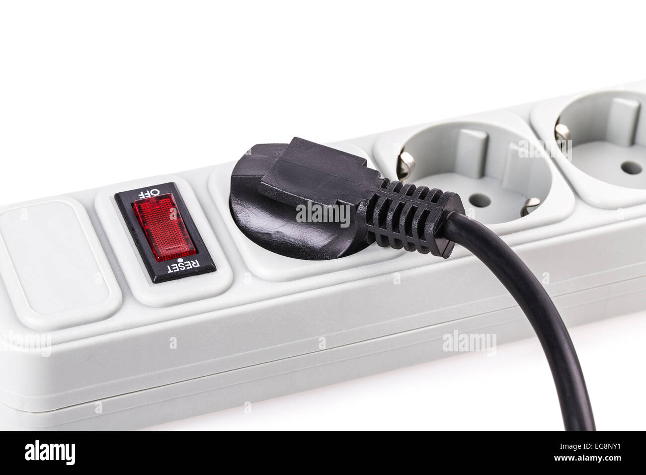 surge protector power plug strip socket outlet Stock Photo - Alamy