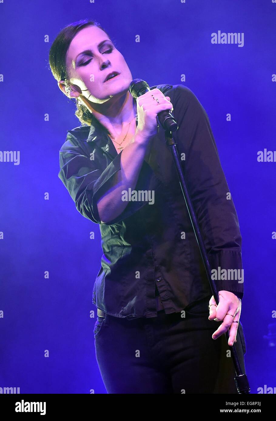 Berlin, Germany. 18th February, 2015. British singer Alison Moyet on ...