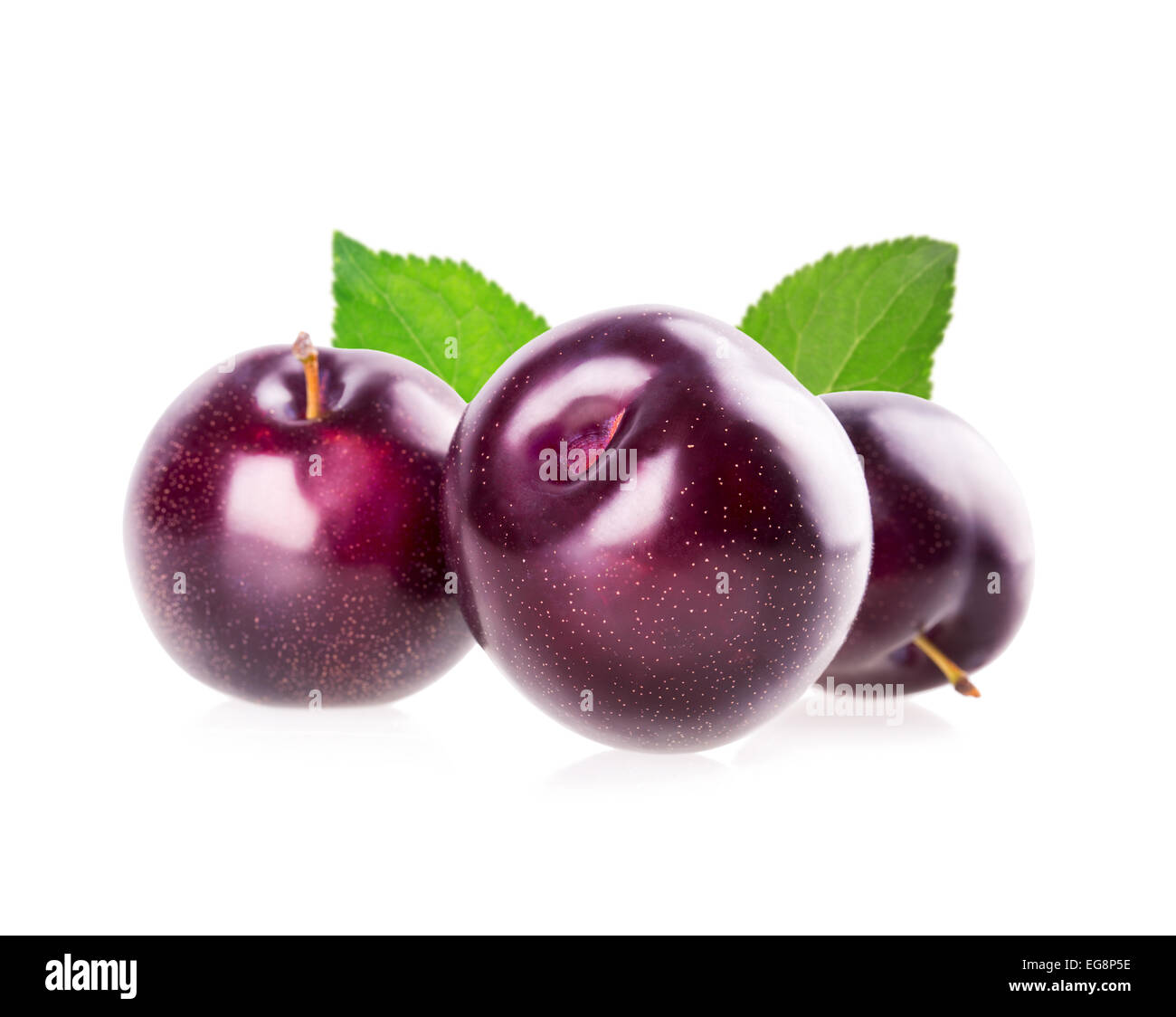 plum plums white isolated background fruit Stock Photo - Alamy