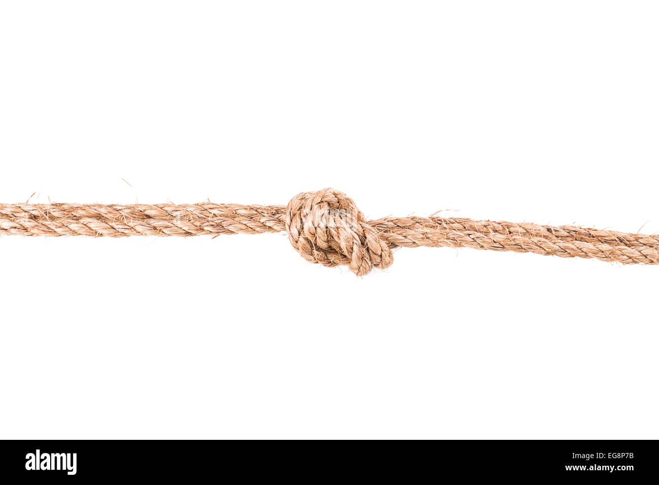 rope knot isolated white background cable Stock Photo - Alamy