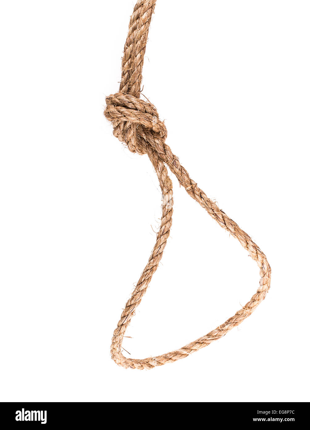 rope knot loop isolated on white background Stock Photo - Alamy