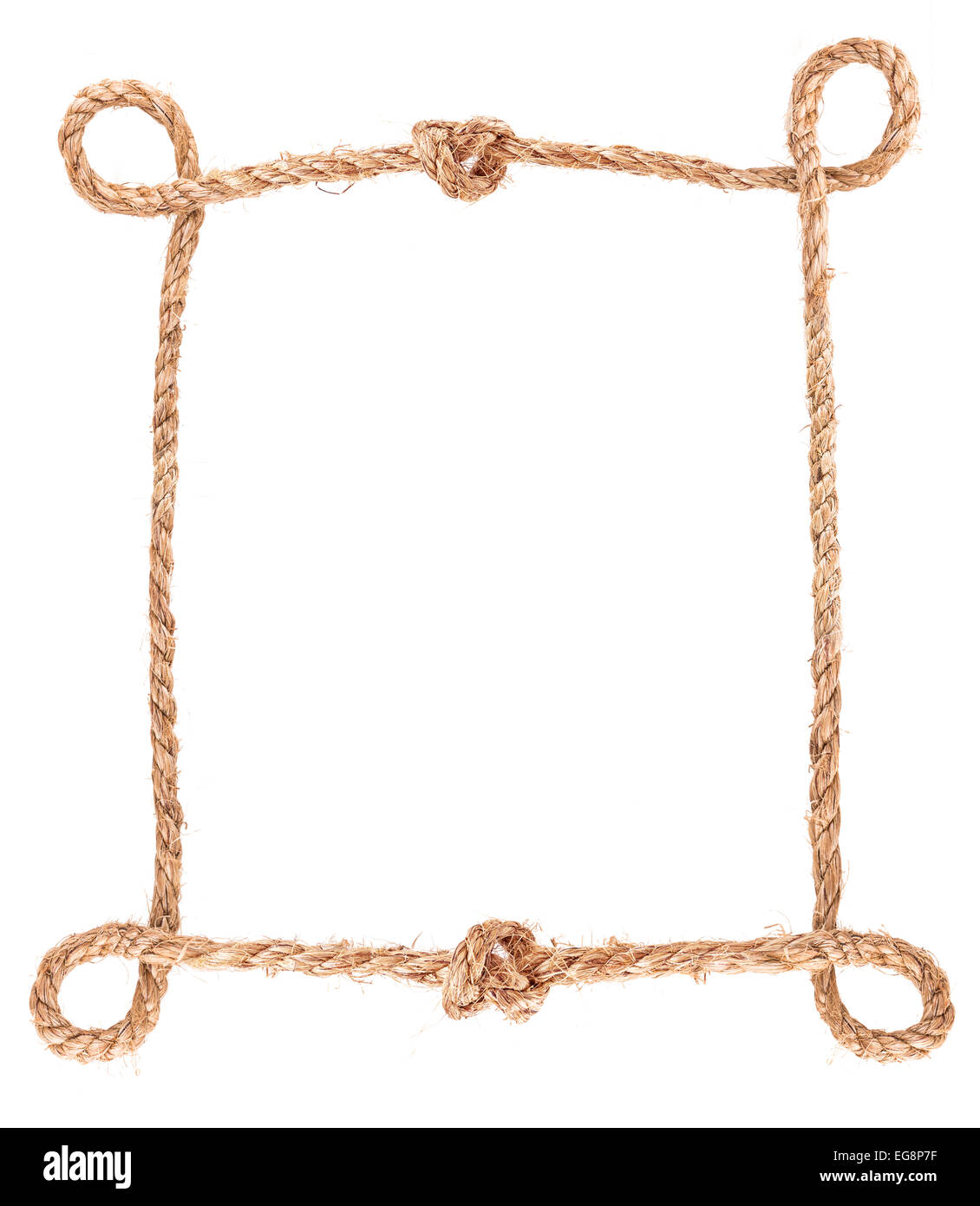 rope frame knot border isolated Stock Photo - Alamy