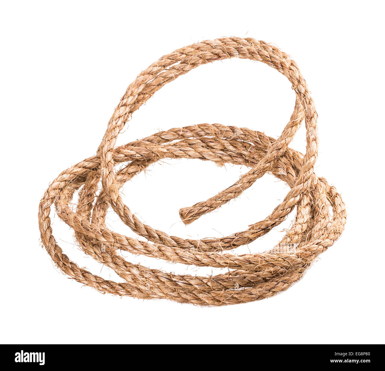 rope isolated white background tool Stock Photo - Alamy