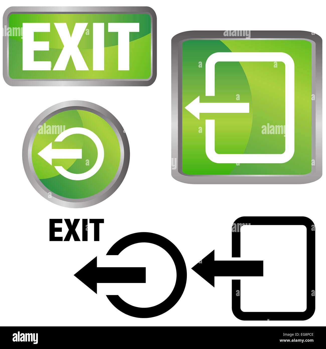An image of a exit icons Stock Photo - Alamy